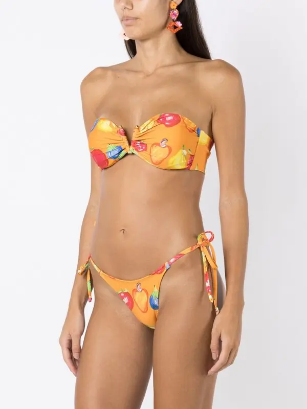 AMIR SLAMA Fruit-print Two-piece Bikini Set