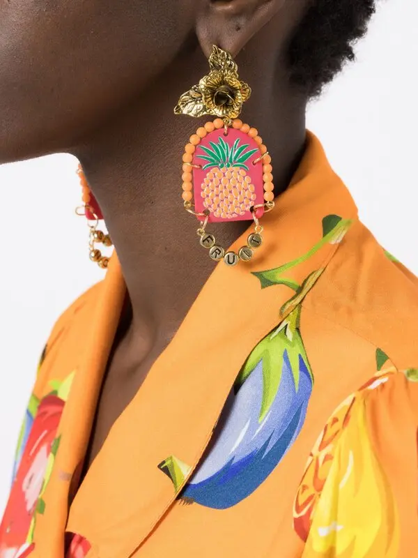 AMIR SLAMA Pineapple-motif Drop Earrings