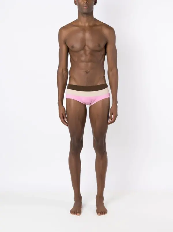 AMIR SLAMA Panelled Swim Trunks - Pink