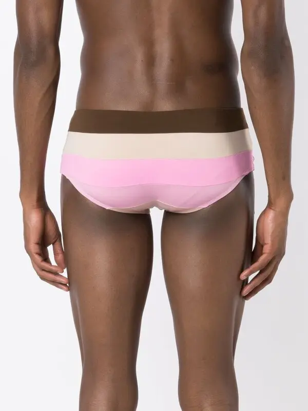 AMIR SLAMA Panelled Swim Trunks - Pink
