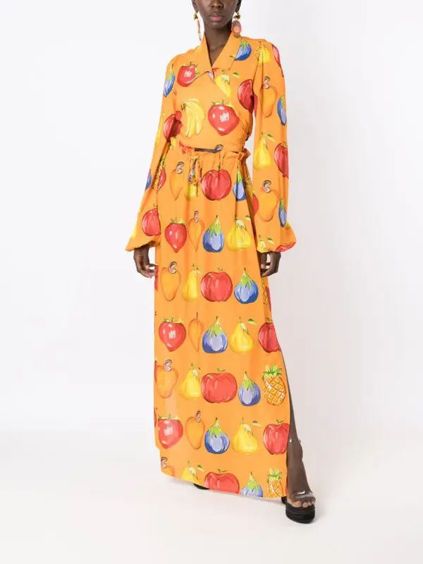 AMIR SLAMA Fruit Print Shirt