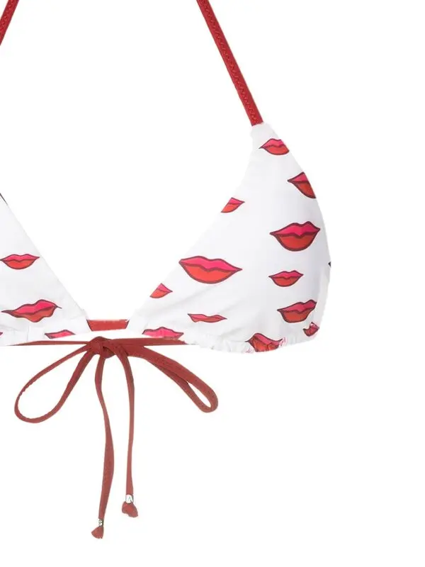 AMIR SLAMA Lip-print Triangle Bikini