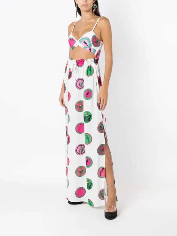 AMIR SLAMA Graphic-print Maxi Skirt