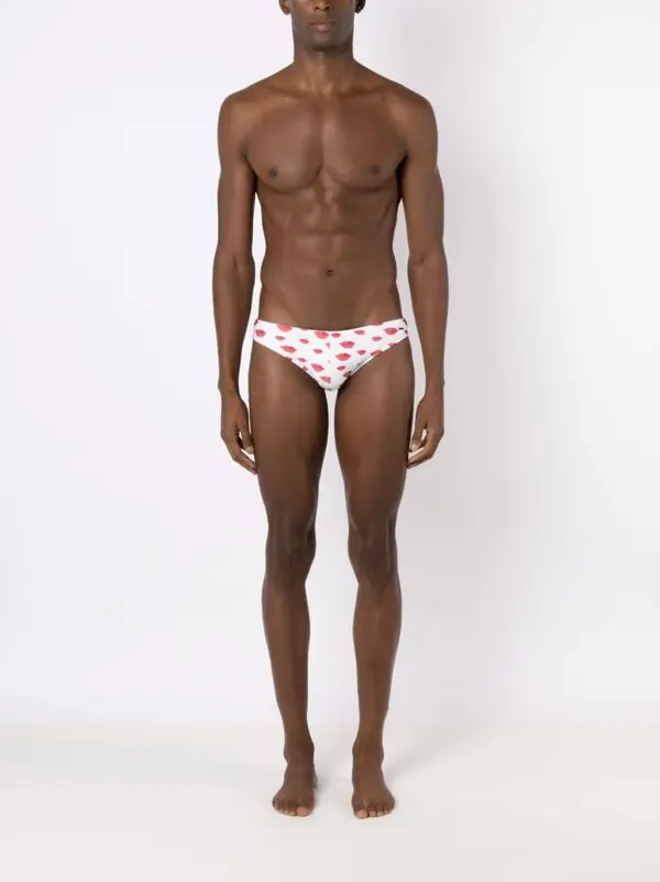 AMIR SLAMA Lip-print Swim Trunk