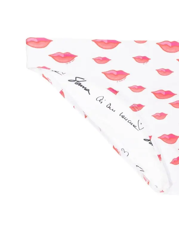 AMIR SLAMA Lip-print Swim Trunk