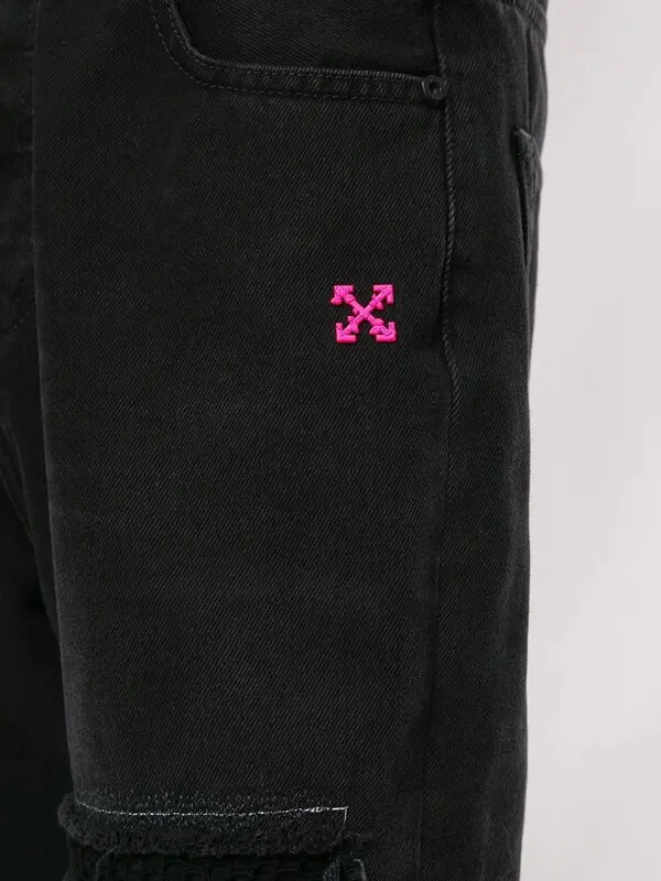 Off-White Ripped Arrows-logo Jeans