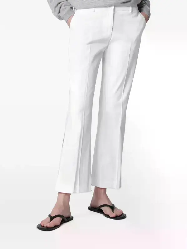 PT TORINO Mid-rise Flared Trousers - White