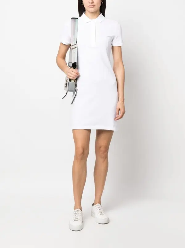 Lacoste Logo-patch Polo Dress - White