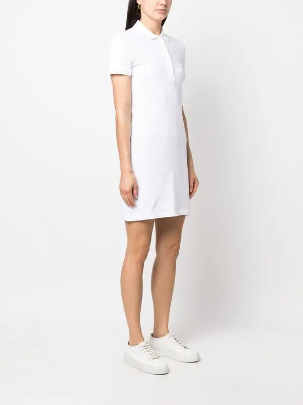Lacoste Logo-patch Polo Dress - White