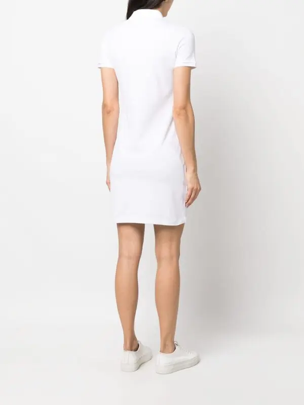 Lacoste Logo-patch Polo Dress - White