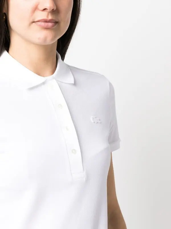 Lacoste Logo-patch Polo Dress - White