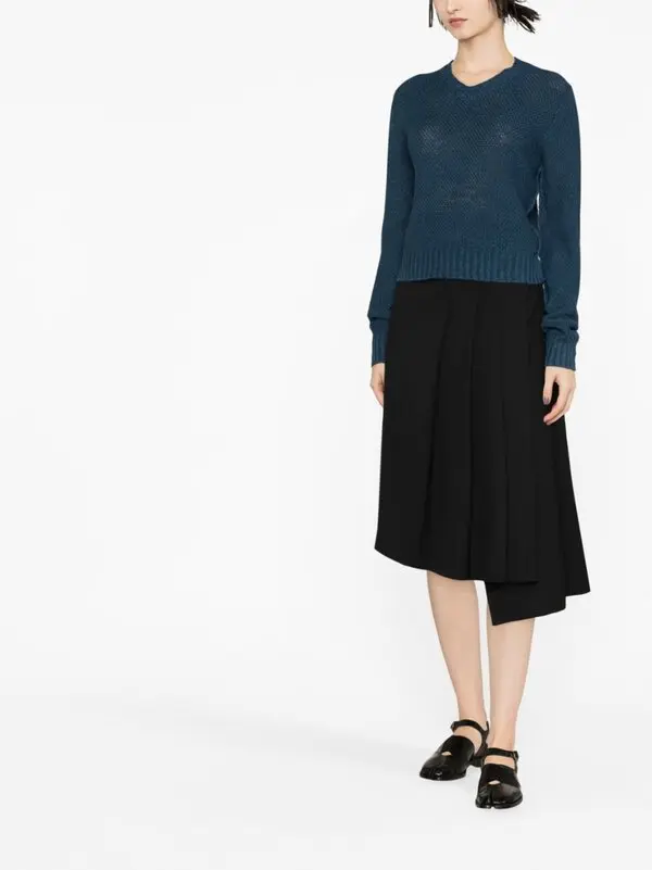 MAISON MARGIELA V-neck Basket-weave Jumper