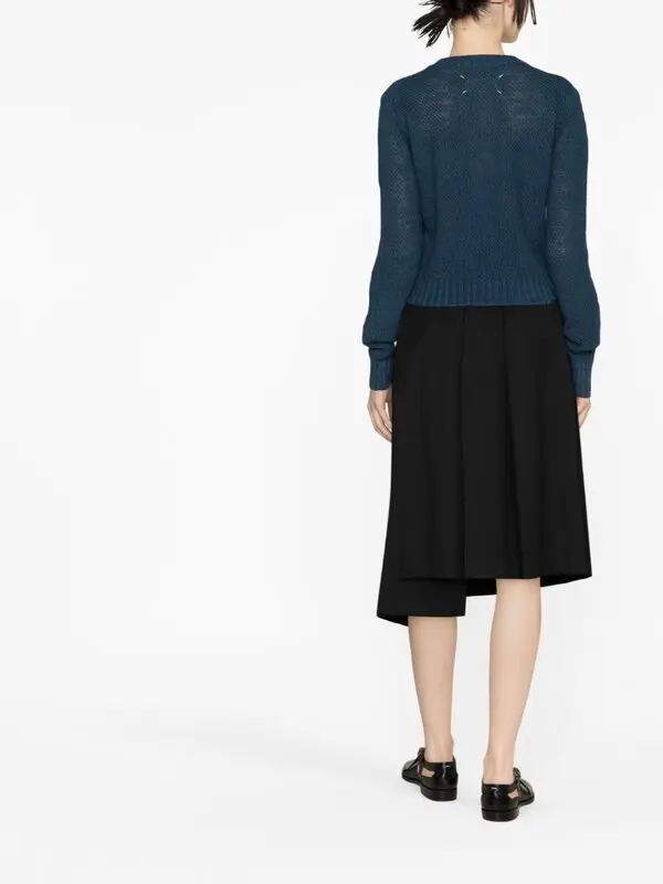MAISON MARGIELA V-neck Basket-weave Jumper
