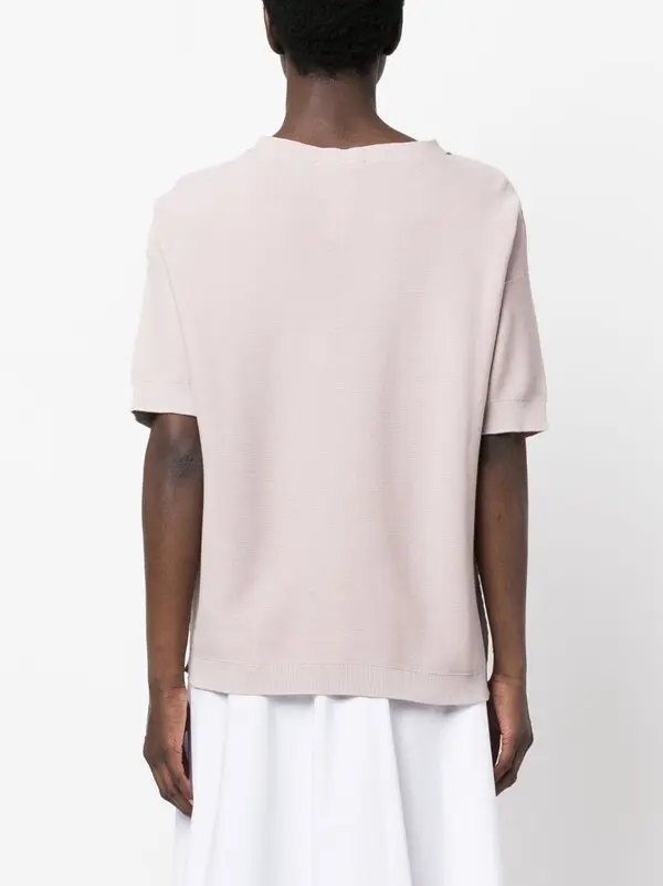 Fabiana Filippi Ball-chain Detail Fine-knit Top - Pink