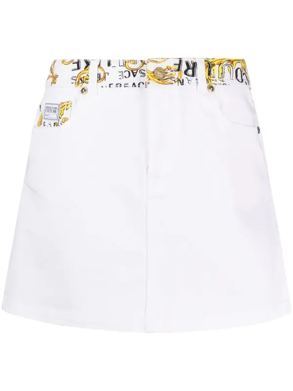 Versace Logo Couture Mini Skirt