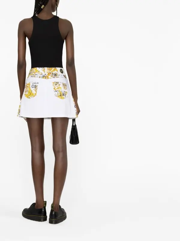 Versace Logo Couture Mini Skirt