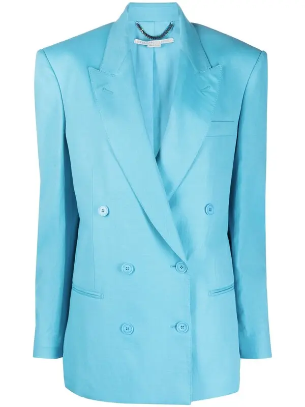 Stella McCartney Peak-lapels Double-breasted Blazer - Blue