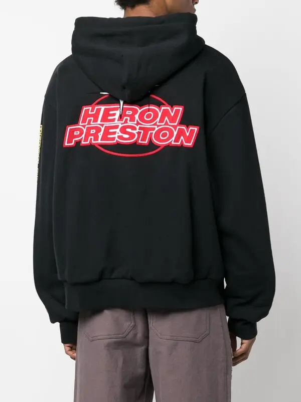 Heron Preston Zip-up Logo-print Hoodie