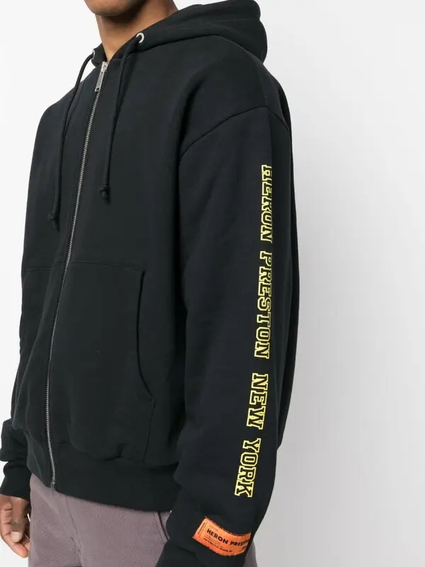 Heron Preston Zip-up Logo-print Hoodie