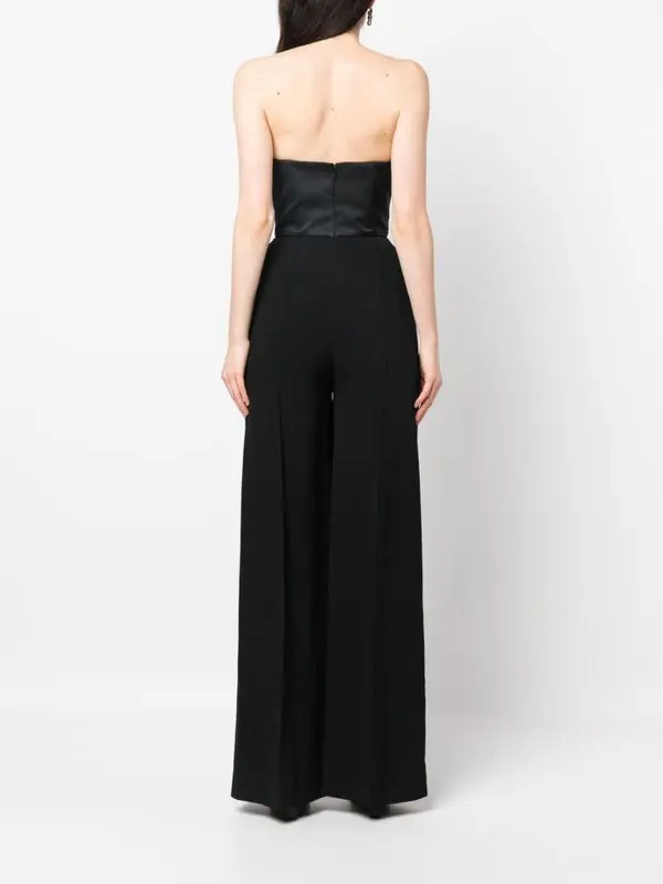 Elie Saab Bow-detail Cut-out Taffeta Jumpsuit