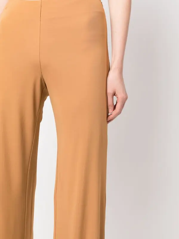 Alberta Ferretti High-waisted Flared Trousers - Brown