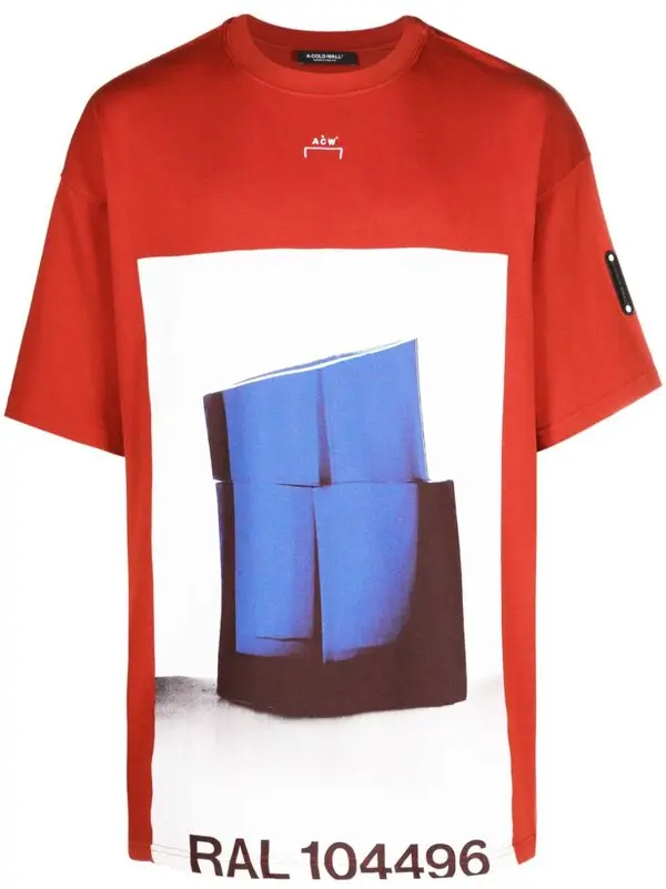 A-COLD-WALL* Graphic-print Short-sleeve T-shirt - Red