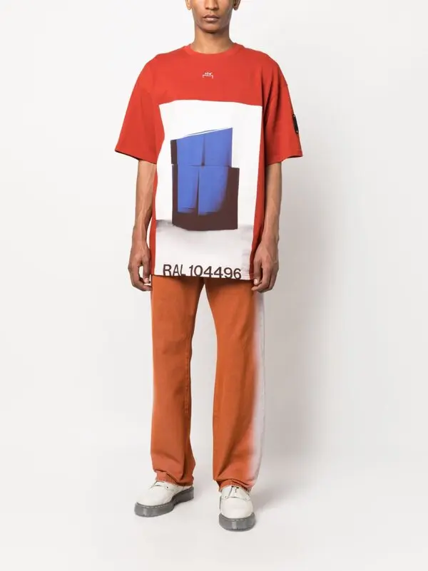 A-COLD-WALL* Graphic-print Short-sleeve T-shirt - Red