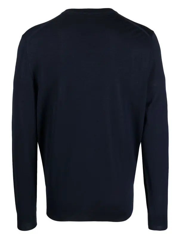 DRUMOHR V-neck Merino Wool Jumper - Blue