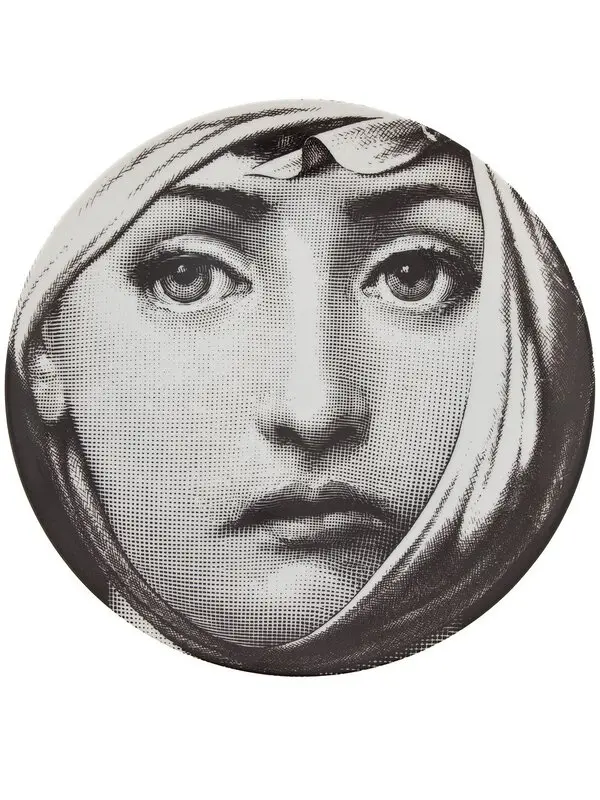 FORNASETTI Printed Plate - Black