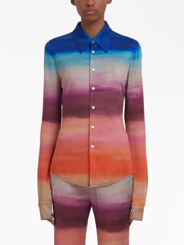Marni Gradient Effect Long Sleeve Shirt