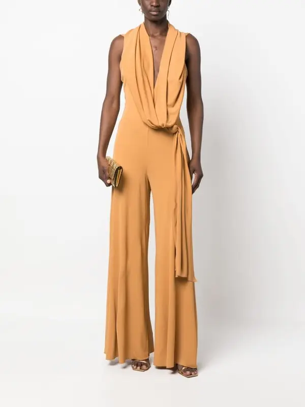 Alberta Ferretti Cut-out Draped Jumpsuit
