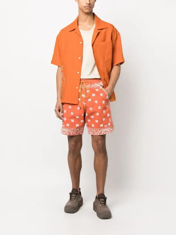 Rhude Graphic Print Track Shorts