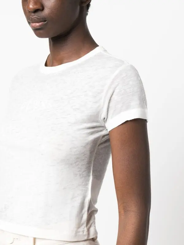 Guess Logo-print Cropped T-shirt