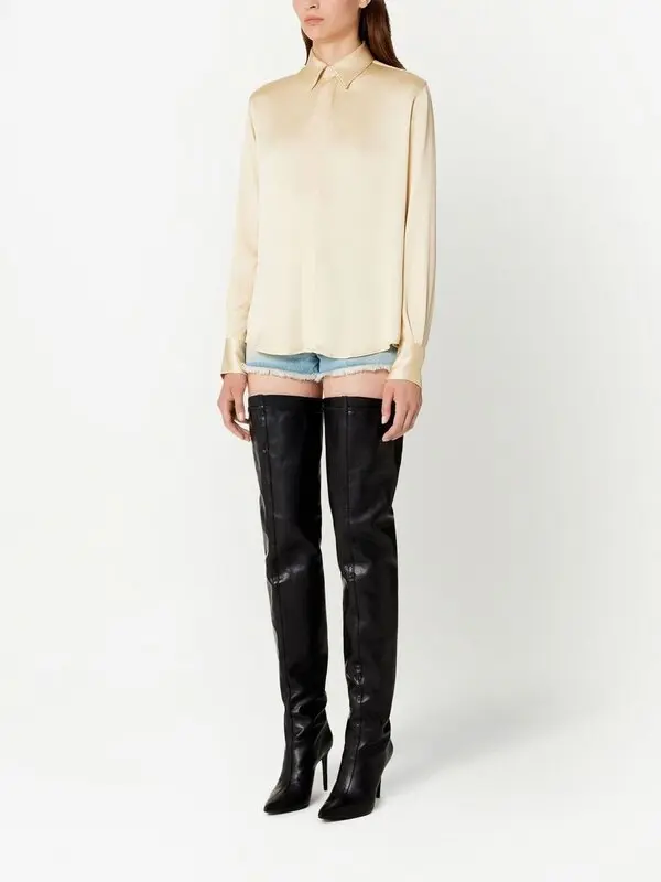 Ami Silk Finish Long-sleeve Shirt
