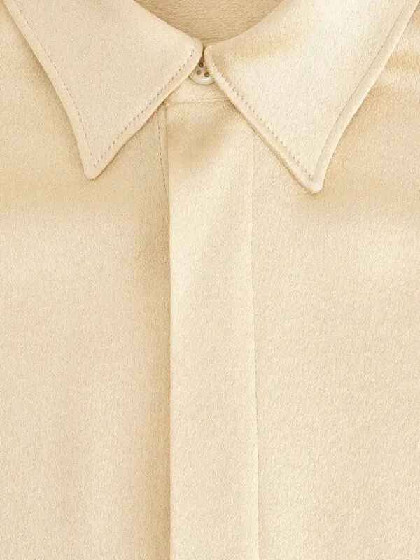 Ami Silk Finish Long-sleeve Shirt