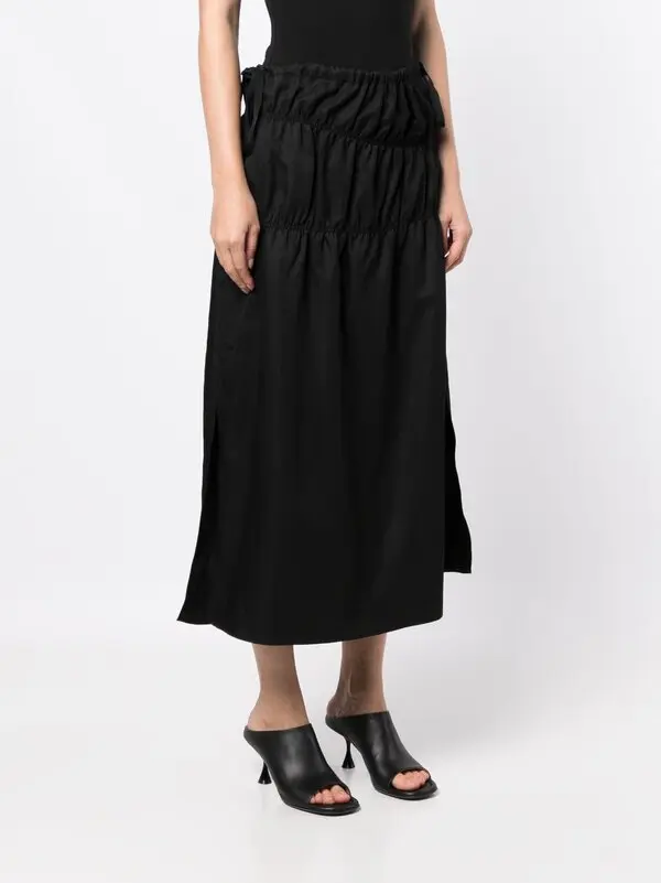 Goen.j Midi Straight Skirt - Black