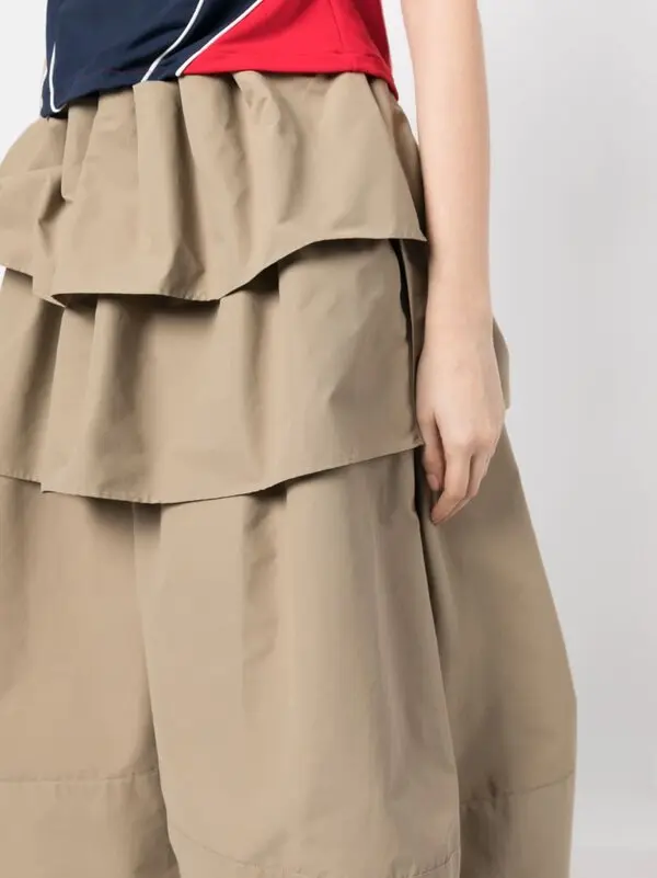 Goen.j Ruffled Midi Skirt - Brown