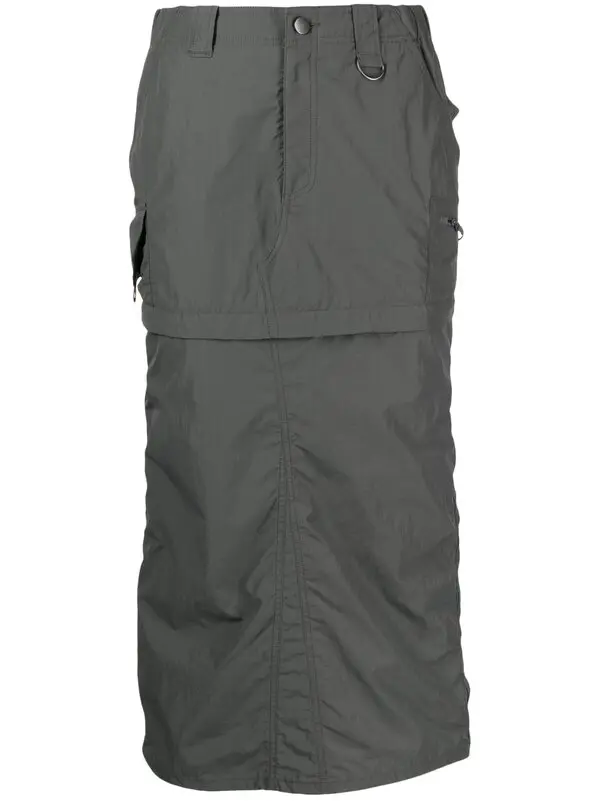 Goen.j Detachable Panel Cargo Skirt - Grey
