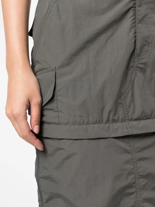 Goen.j Detachable Panel Cargo Skirt - Grey