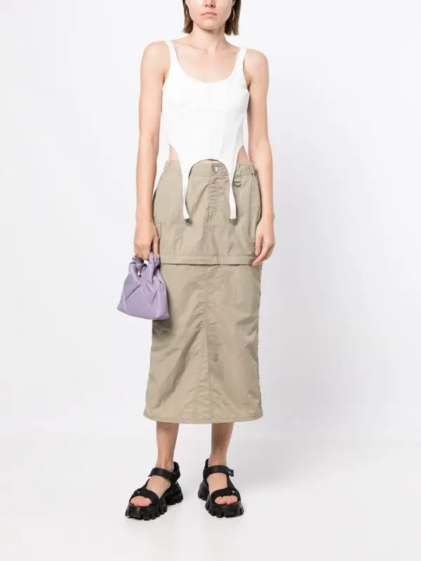 Goen.j 3-way Cargo Skirt - Brown