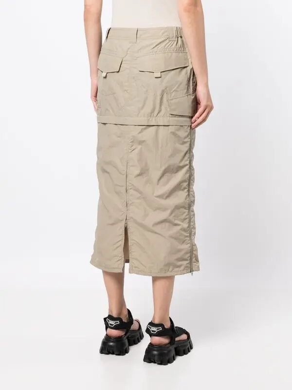 Goen.j 3-way Cargo Skirt - Brown