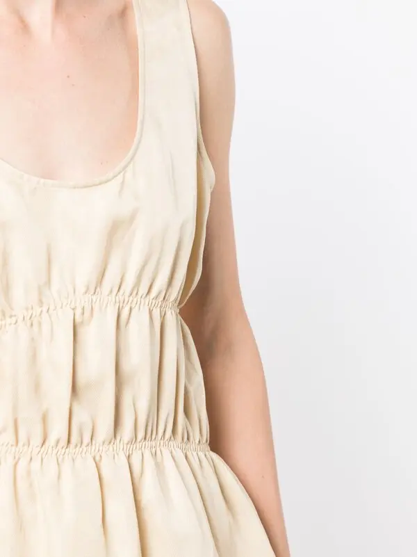 Goen.j Ruched Sleeveless Top - Yellow