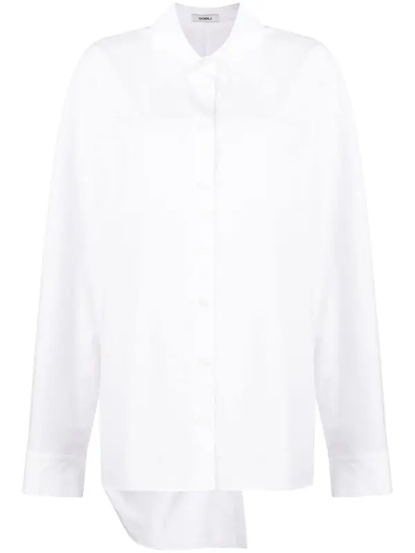 Goen.j Twist-detailing Cotton Shirt - White