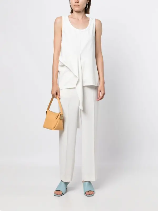 Goen.j Knot-detail Tank Top - White