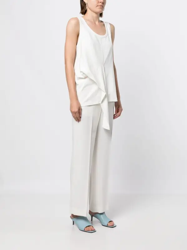 Goen.j Knot-detail Tank Top - White