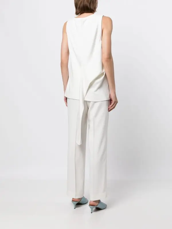 Goen.j Knot-detail Tank Top - White
