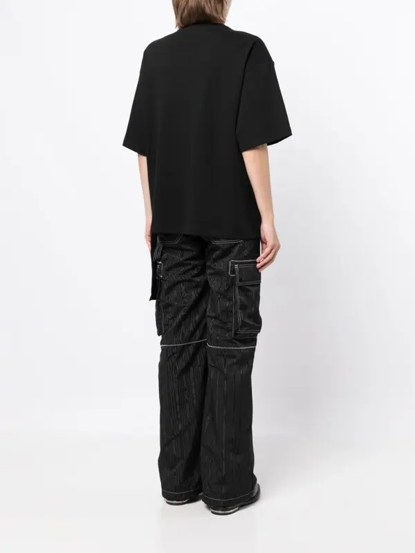 Goen.j Twist-detail Cotton T-shirt - Black