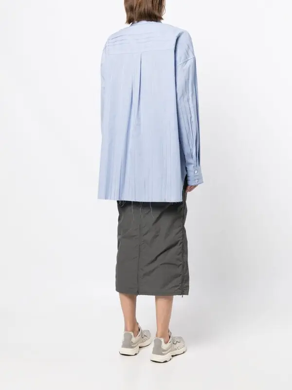 Goen.j Metallic Striped Shirt - Blue