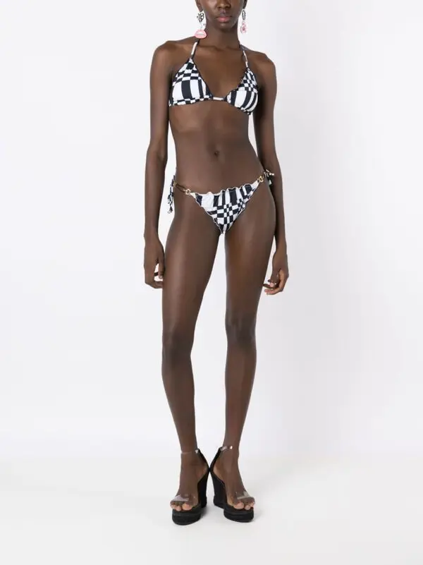 AMIR SLAMA Geometric-print Bikini