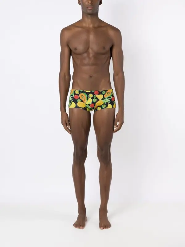 AMIR SLAMA Fruit-print Swim Trunks
